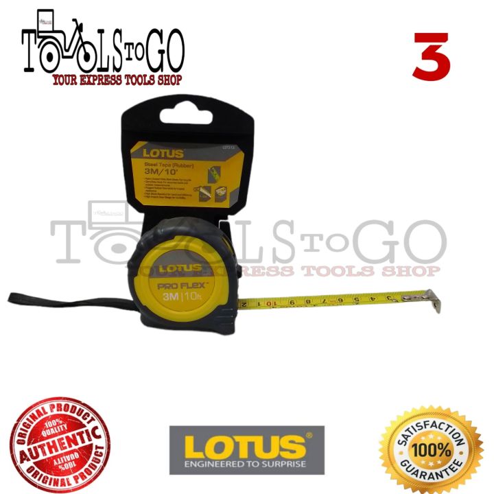 LOTUS 3mtrs Compact Series Steel Measuring Tape Inch with Fraction ...