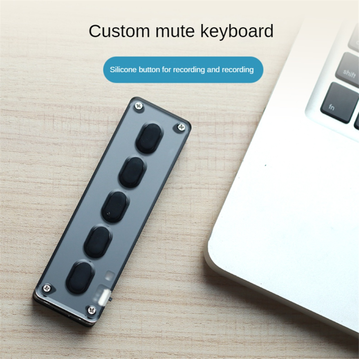 5 Keys Custom Keypad Macro Programmable Bluetooth Keyboard Copy Paste Rgb Button Gaming ...