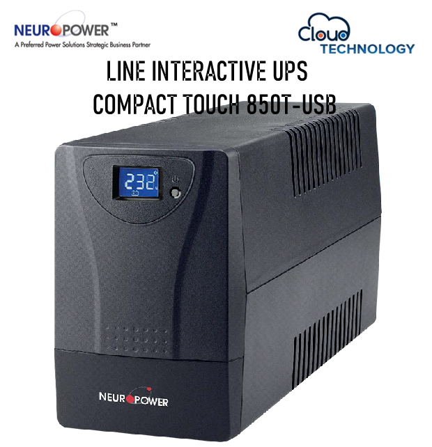 NEUROPOWER COMPACT TOUCH 850T-USB 850VA LINE INTERACTIVE BACKUP BATTERY ...