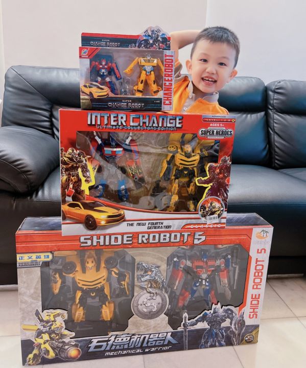 Combo Set Transformers Big Transformer Robot Car Optimus Prime ...