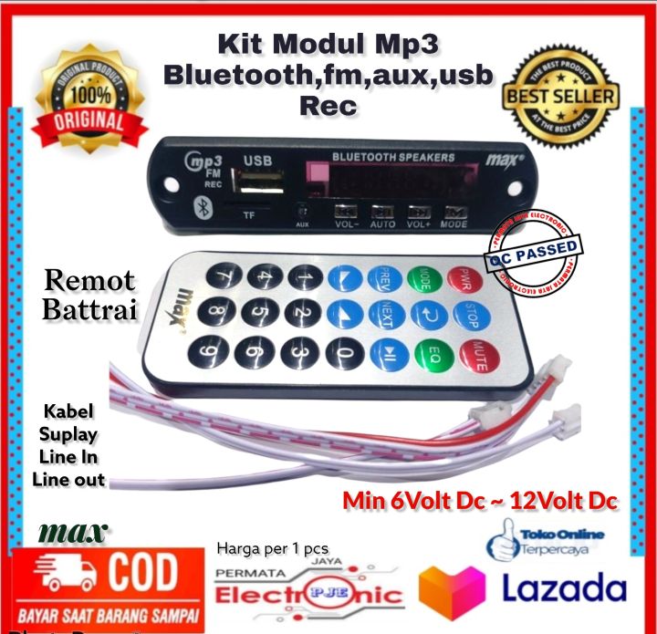 Kit Modul Mp3 Bluetooth MAX Bisa Rekam | Lazada Indonesia