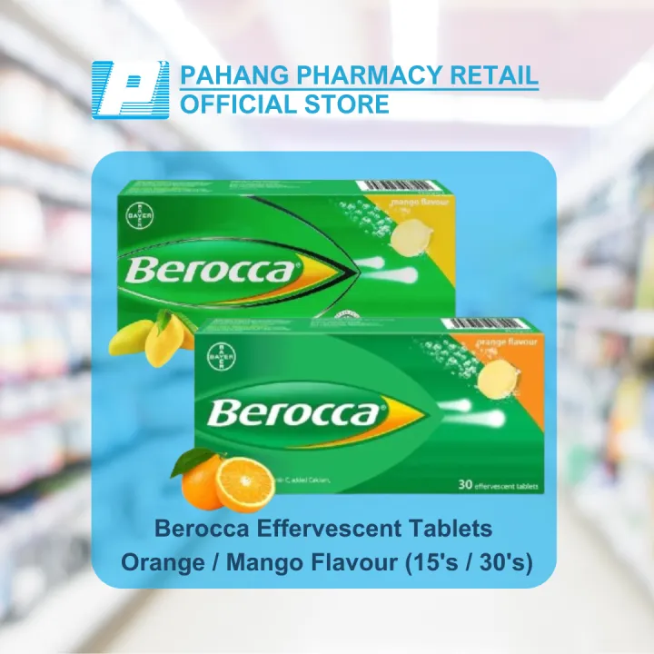 Berocca Effervescent Tablets Orange / Mango Flavour (15's / 30's) | Lazada
