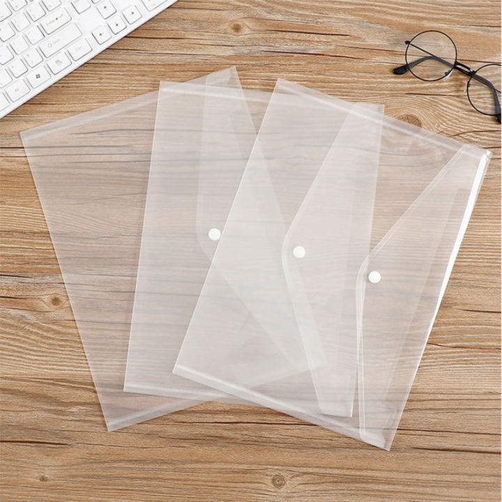 【Ready Stock】Extra Thick A4 clear thicker pocket files button folder ...