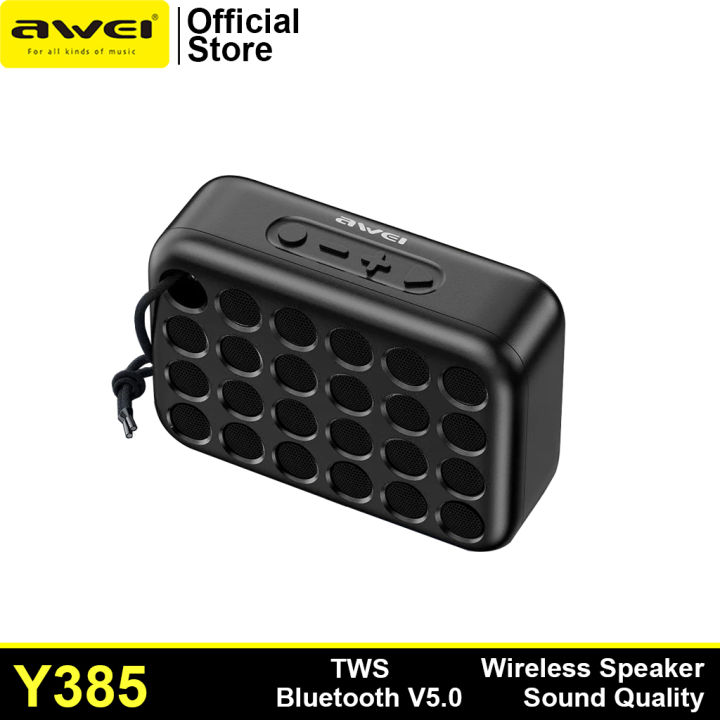 Awei Y385 TWS Mini Portable Outdoor Wireless Bluetooth Speaker with FM ...