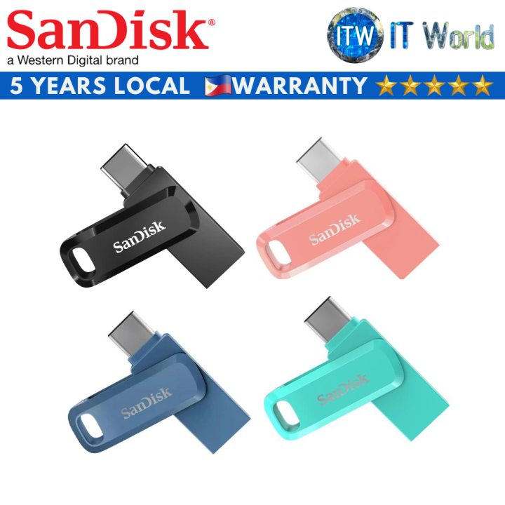 Itw | SanDisk 128GB Ultra Dual Drive Go USB Type-C Flash Drive (Black ...