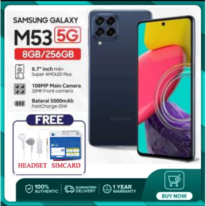 Samsung M53 5G RAM 8/256GB Super AMOLED FHD+ - Garansi | Lazada Indonesia