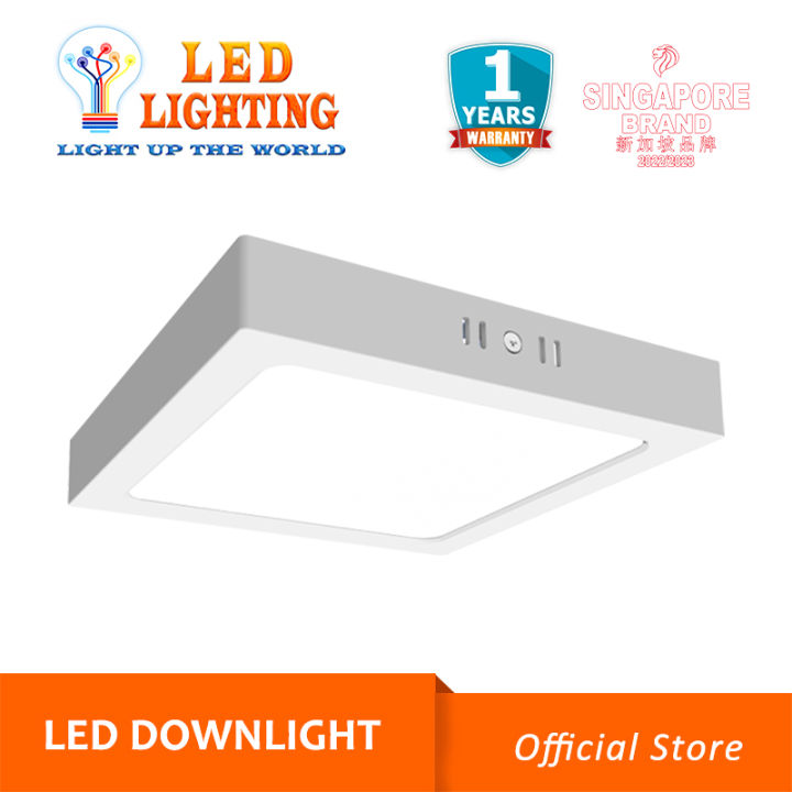 Ceiling Surface Mounted LED Panel Light Square Lamp 12W 18W 24W ...