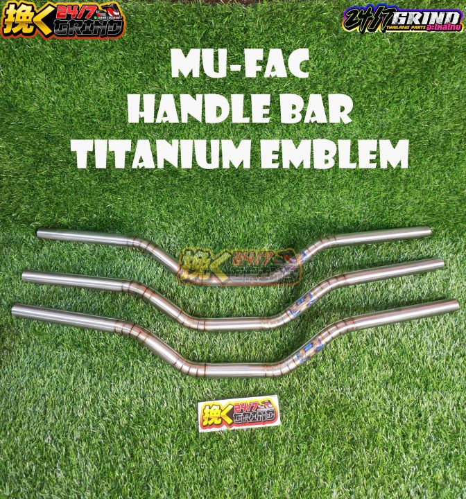 MU-FAC HANDLE BAR TITANIUM WITH EMBLE NMAX / PCX MID RISE AND LOW RISE ...
