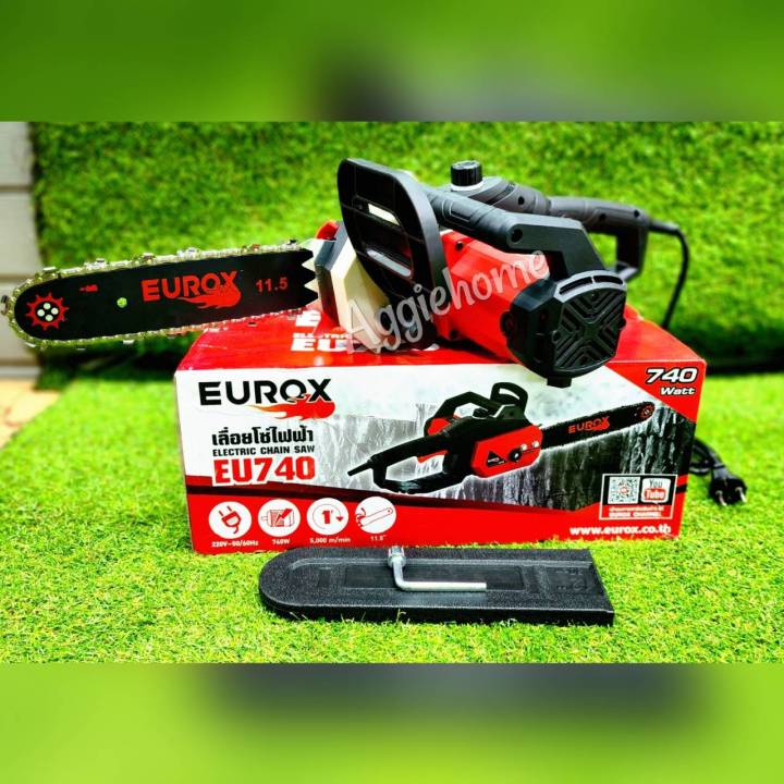 EUROX เลื่อยไฟฟ้า รุ่น EU740 กำลัง 740วัตต์ 220V. 11.50นิ้ว เลื่อยไฟฟ้า บาร์โซ่เฟือง เลื่อยตัด ...