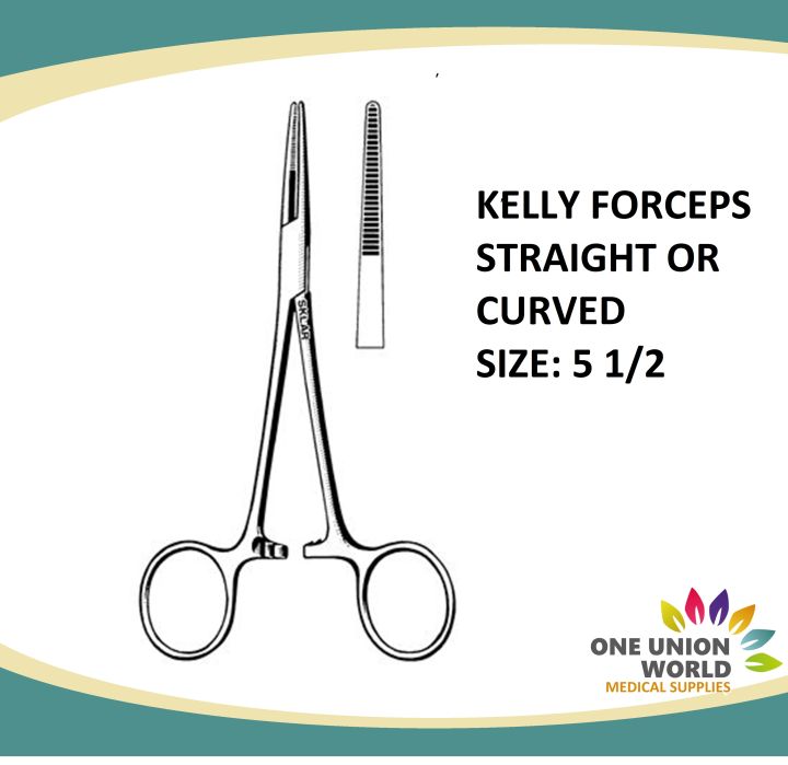 Kelly Forceps Straight Size 5 ½ Medical Forceps Medical Instrument Hospital Forceps Hemostatic ...