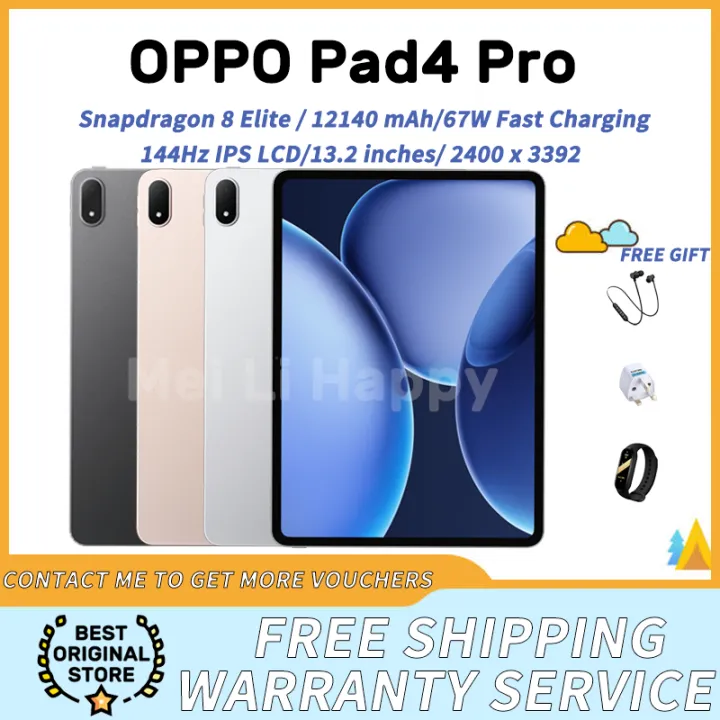 OPPO Pad 4 Pro Tablet Snapdragon 8 Elite 13.2 inch OPPO Pad/OPPO Tablet/144Hz LCD Screen / 67W ...