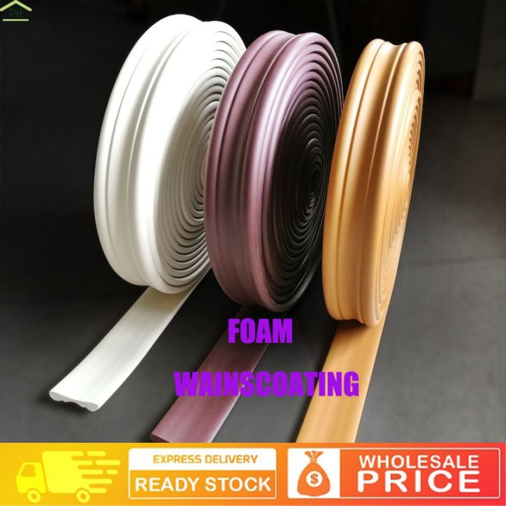Hot sale 3cmx5m Wainscoting Wall Skirting DIY Frame Bingkai Foam Border ...