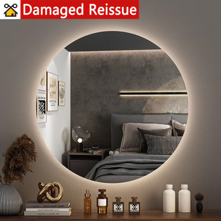 Circular Smart Bathroom Mirror Wall Mounted Dressing Mirror LED ...
