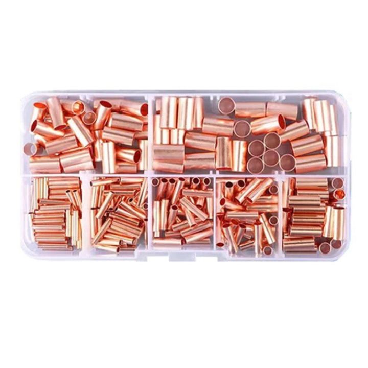 【LALA】 250 Pieces Copper Wire Ferrules Kit 7 Sizes Non Insulated ...
