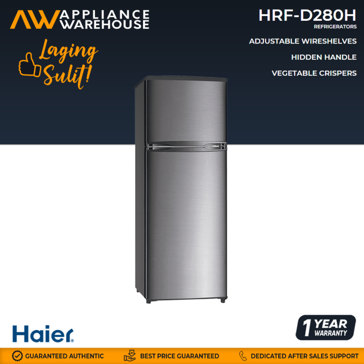 Haier HRF-D280H 8.2 cu. ft. Fresh Cooling Two Door Refrigerator, Inox ...