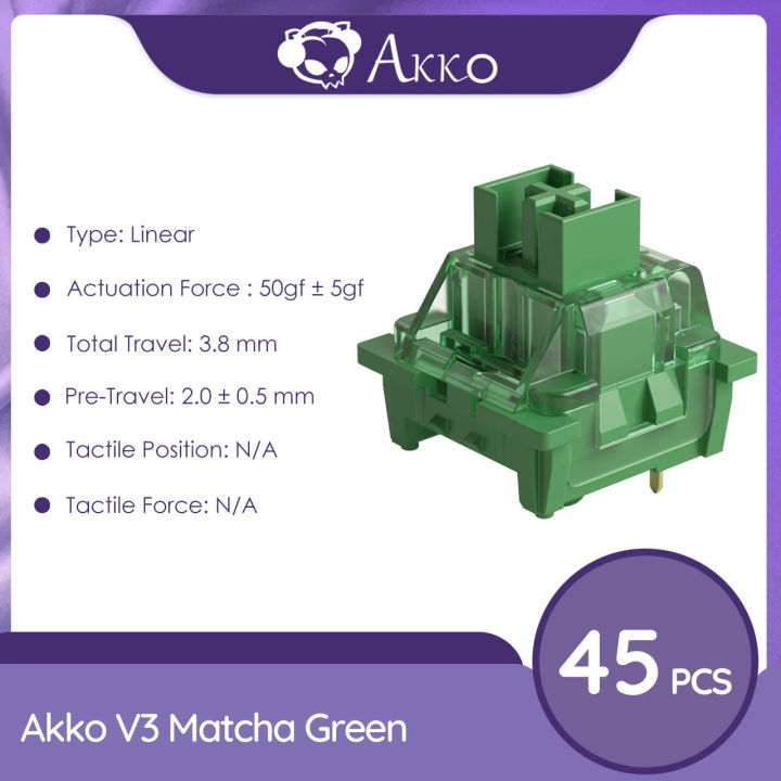Akko V3 Pro Matcha Green Switches 3 Pin 50gf Linear Switch Compatible ...