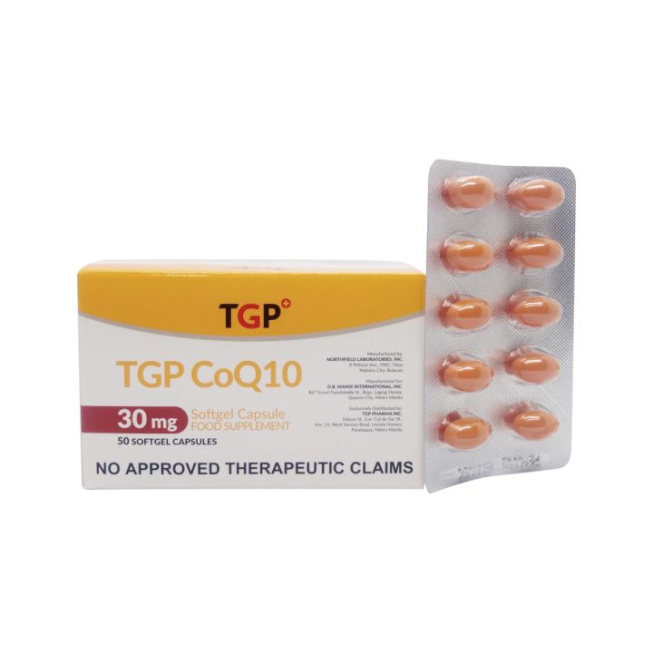 TGP CoQ10 COENZYME Q10 (Ubiquinone) 30mg Softgel Capsule (10 capsules ...