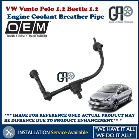 VW Vento Polo 1.2 Beetle 1.2 Engine Coolant Breather Pipe Vacuum Hose ...