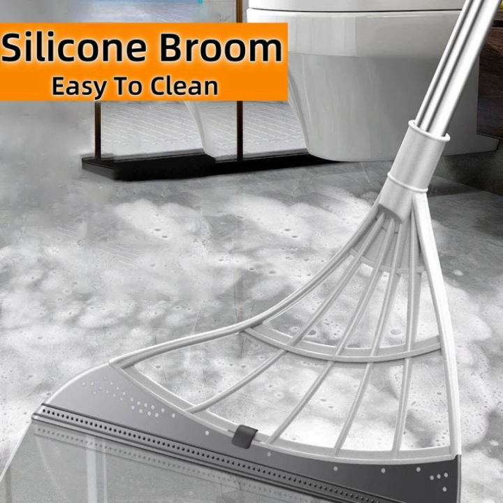 Silicon Broom Wet&dry Dual-use Wiper Scrape to Clean Floor Hair Fur ...