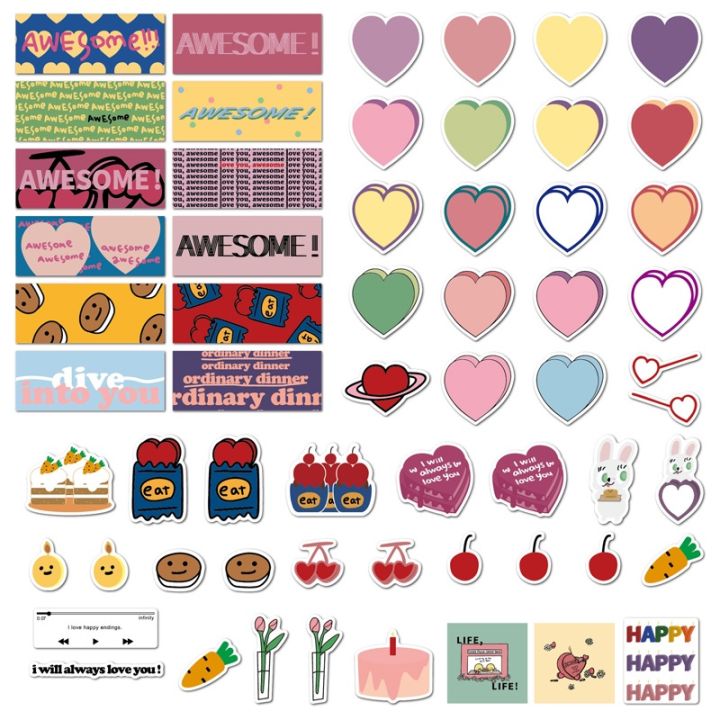42-60 PCS / Pack Kawaii stickers set for notebooks Diary school ...