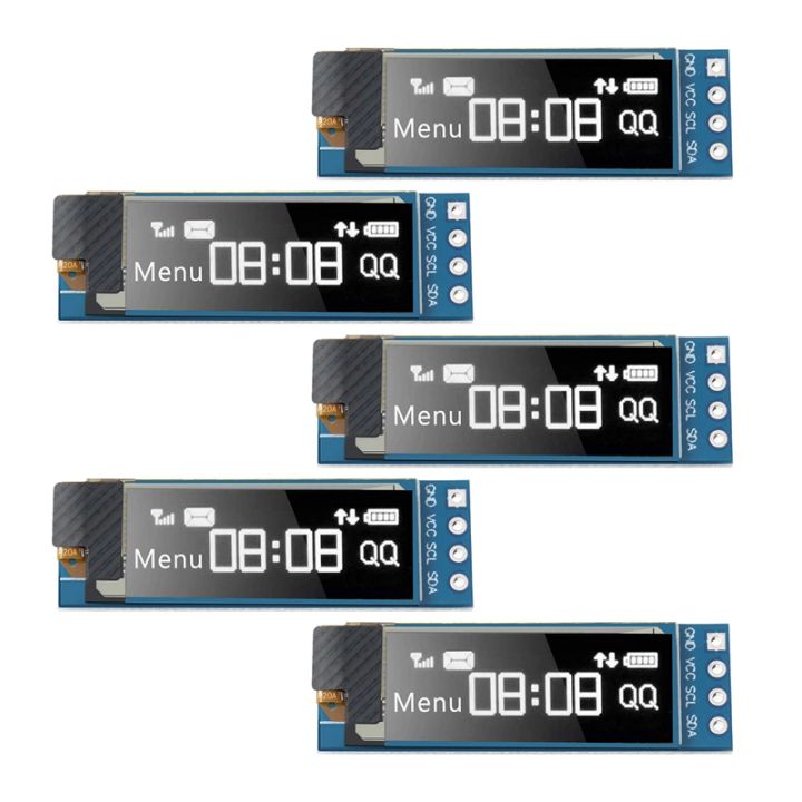 5 Pieces I2C Display Module 0.91 Inch I2C OLED Display Module I2C OLED ...