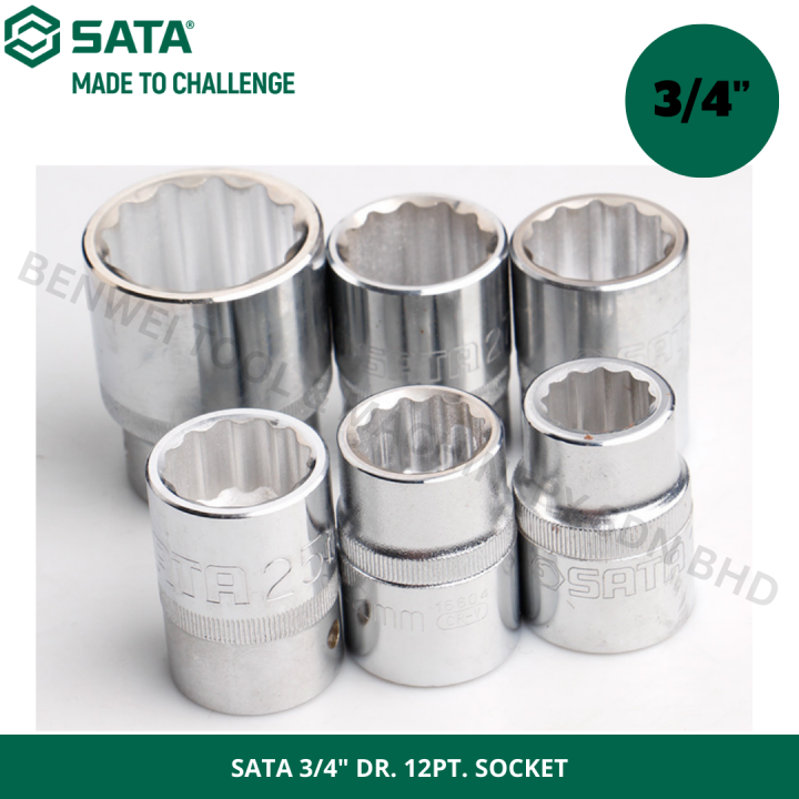 SATA 3/4" DR. 12PT. SOCKET / HEAVY DUTY SOCKET BOX / LORRY TOOLS SET ...