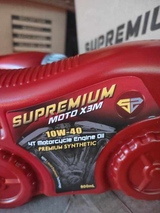 Supremium Engine Oil Moto X3M 10W-40 800mL - For Automatic | Lazada PH