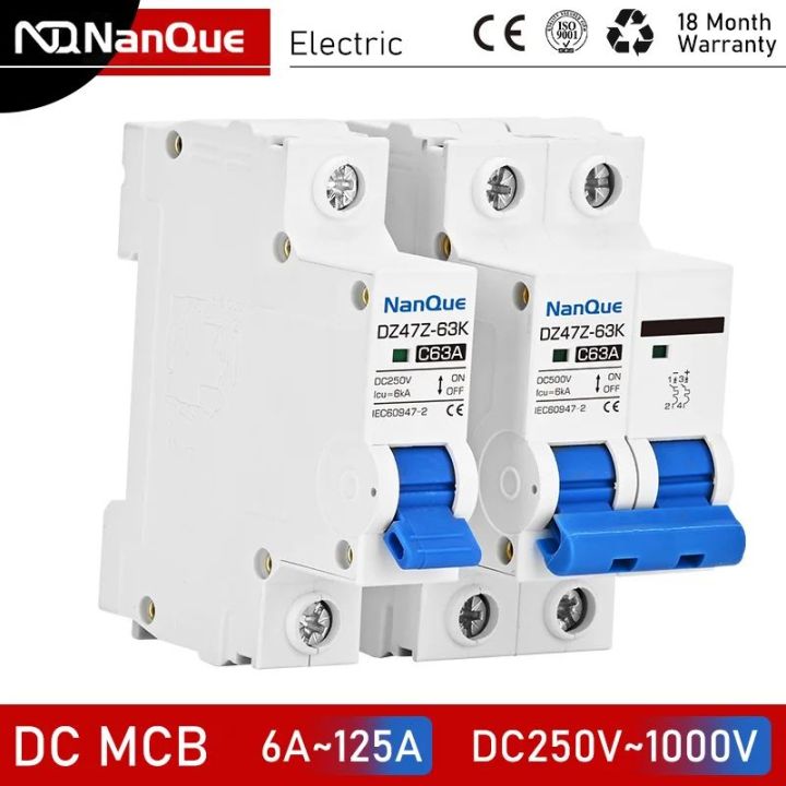 Solar Panel DC Circuit Breaker DC MCB 250V/500V/750V/1000V 2P 3P 4P 16A ...