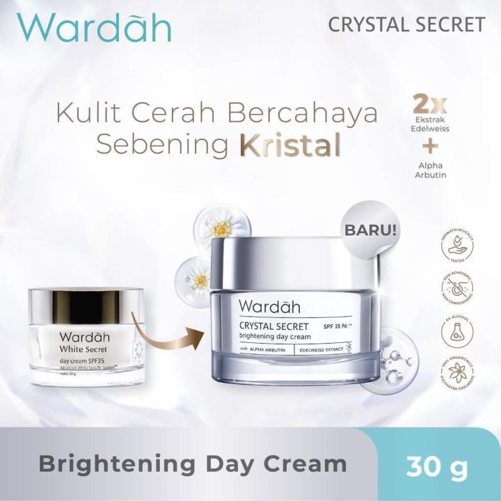 Wardah Crystal Secret Day Cream SPF35 PA++ - Krim Siang - Day Cream ...