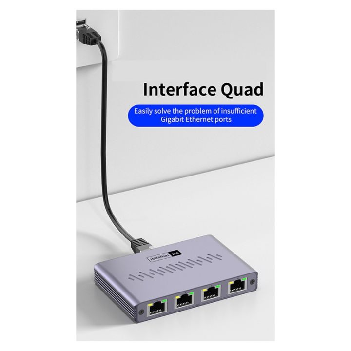 [ lian]RJ45 LAN Gigabit Ethernet Splitter 1 to 4 1000Mbps Internet ...