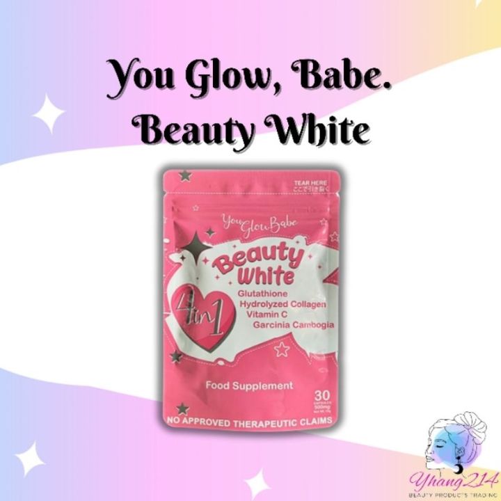Original READY STOCK #1 YOU GLOW BABE 4in1 BEAUTY WHITE Intense Whitening Glutathione Slimming ...