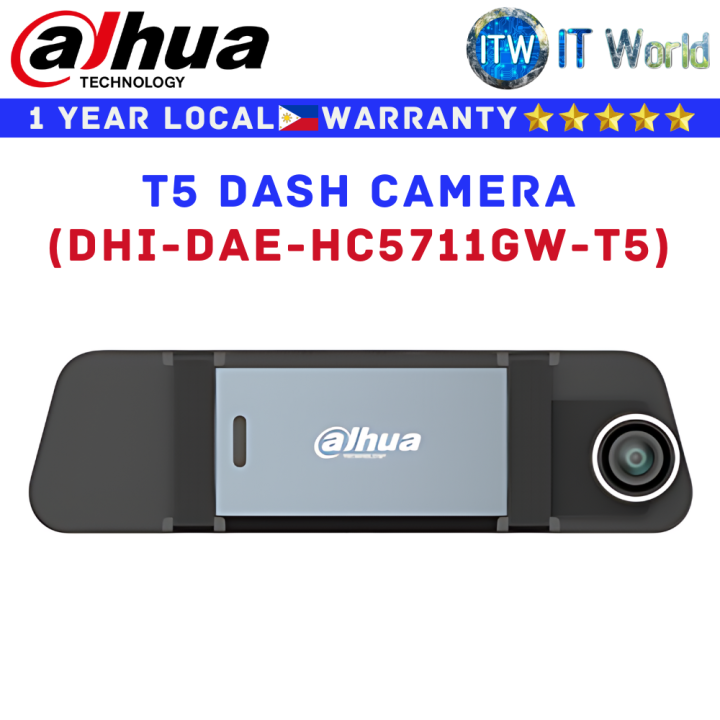 Itw | Dahua Dash Camera T5 3840x2160P Ultra High Resolution H.265 (DHI-DAE-HC5711GW-T5) | Lazada PH