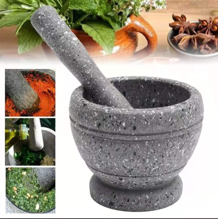 Mortar and Pestle Almires Solid PVC Food Grade Plastic Medicine Food ...