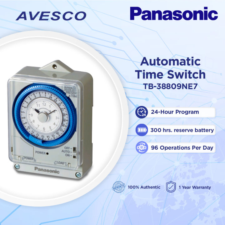 Panasonic Automatic Time Switch | TB-38809NE7 | 24 hour program ...