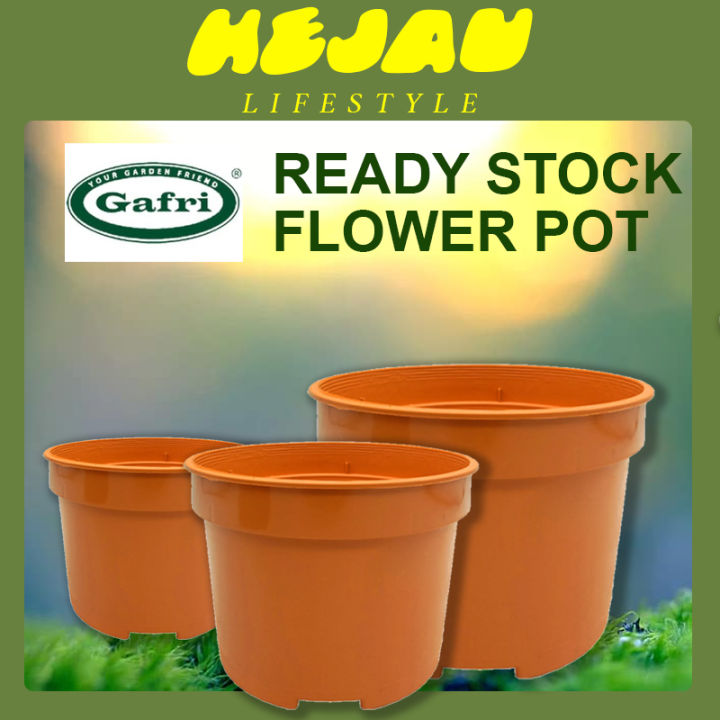 【24H SHIP OUT】DIAMETER 10CM/12CM/15CM/17CM GAFRI PLASTIC FLOWER POT ...