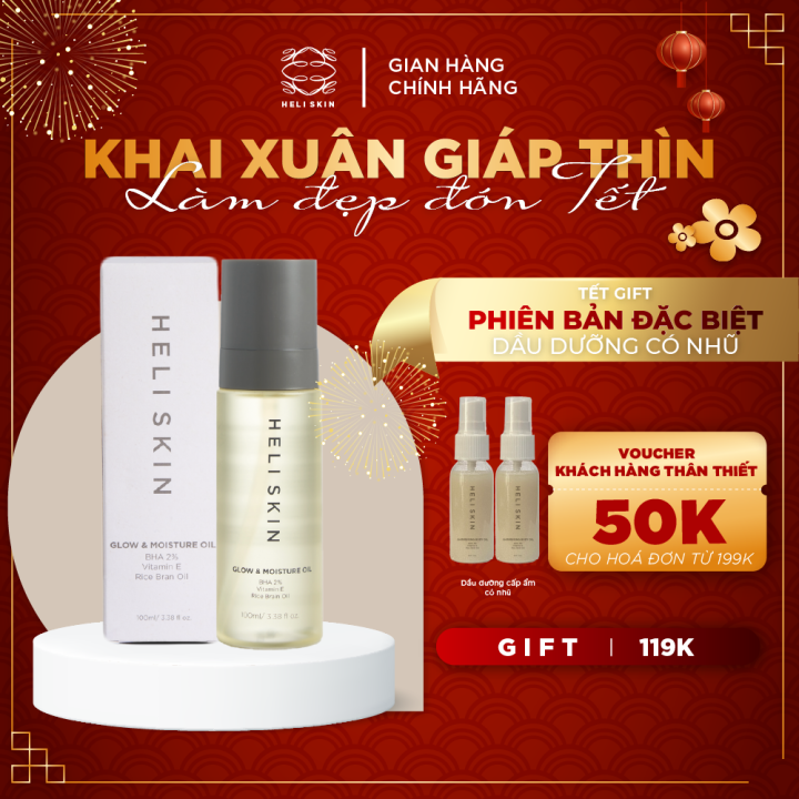 Dầu Dưỡng Cấp Ẩm Sâu Giúp Da Căng Bóng Heli Skin Glow & Moisture Oil ...