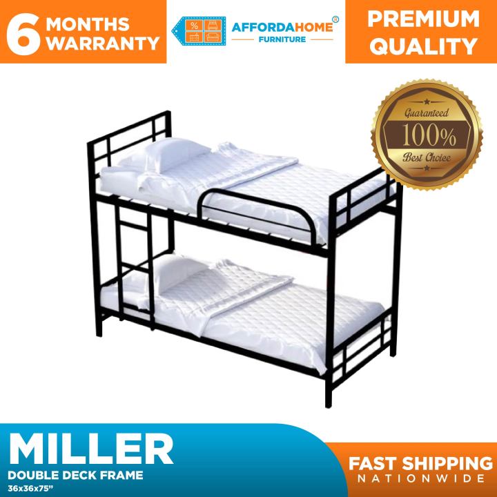 MILLER METAL DOUBLE DECK BED FRAME - Affordahome Furniture | Lazada PH