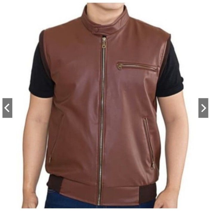 Rompi Bikers / Rompi Motor/ Rompi Kulit asli jaket Rompi Koboy pria ...