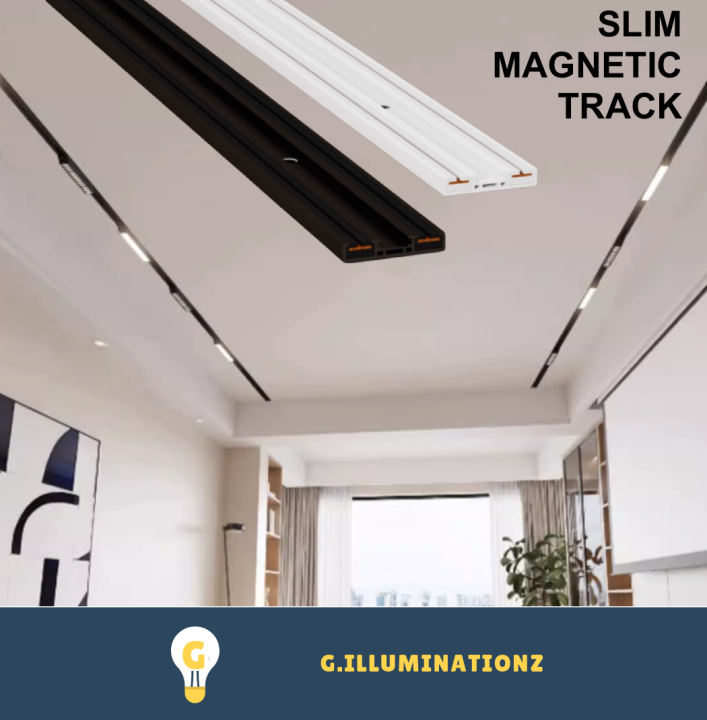 Super Slim Magnetic Track 6mm Height / Surface Mount LED Rail Track ...