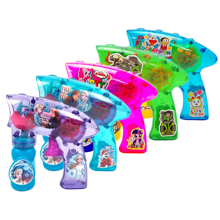 Disney ลิขสิทธิ์แท้ ปืนเป่าฟองใส (ไม่ต้องใส่ถ่าน) Bubble Gun มีไฟ โดรา ...