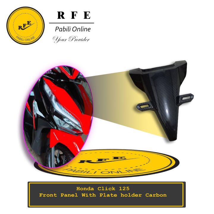 Honda Click 125 Front Panel With Plate holder Carbon | Lazada PH