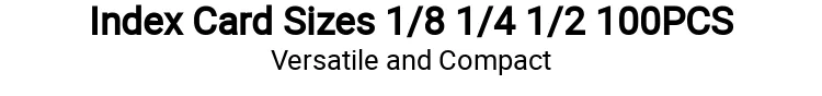 Index Card Sizes 3x5 (1/8) 4x6(1/4) 5x8 (1/2) 100PCS | Lazada PH