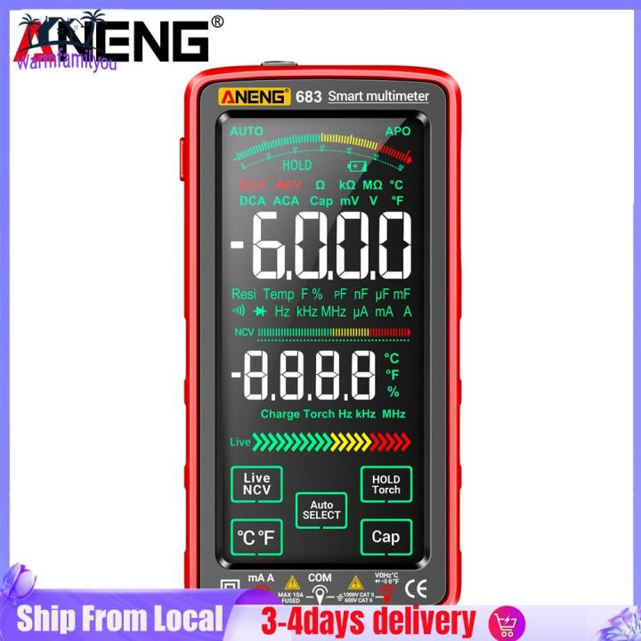 Smart Digital Multimeter Touch Screen Electrical Capacitance Meter 6000 ...