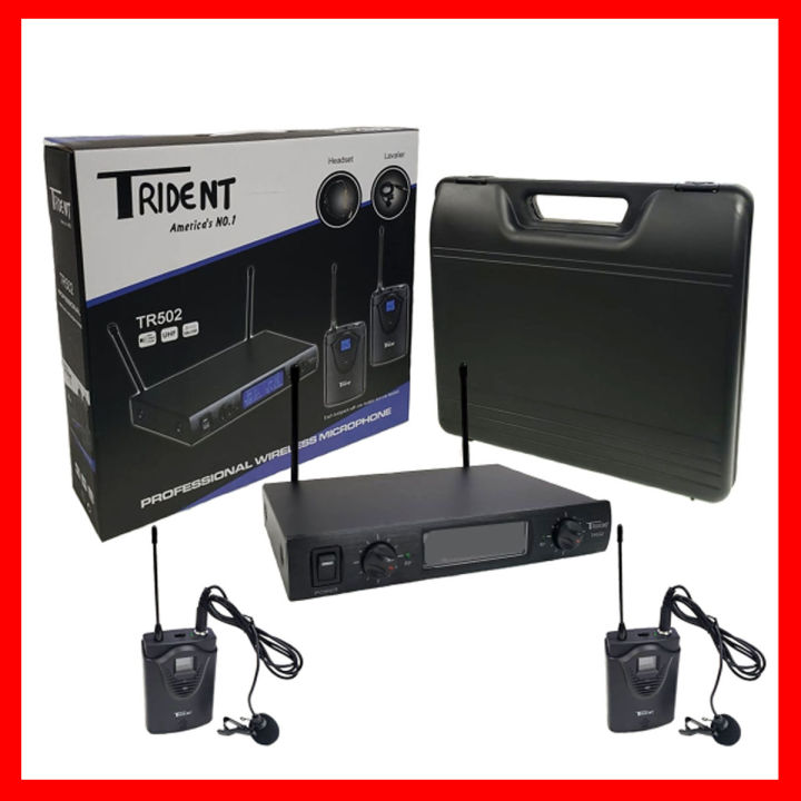 ORIGINAL TRIDENT TR-502 Trident Wireless Microphone / Lapel Wireless ...