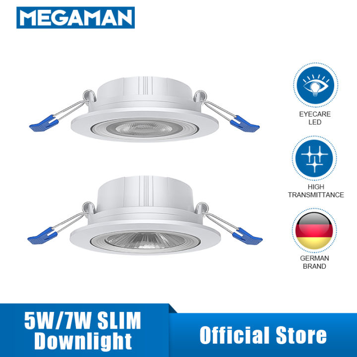 Megaman LED Downlight 5W/7W Panel Slim Ceiling 3000K/4000K/6500K Warm ...