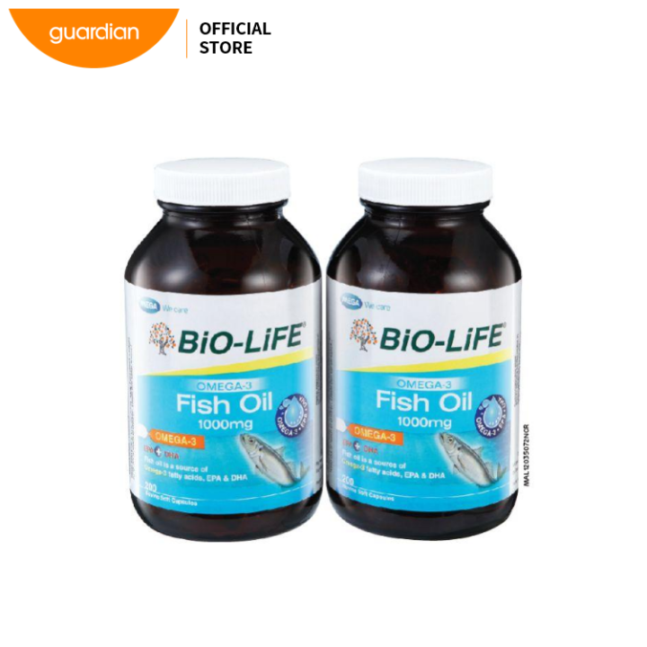 Bio-LiFE Omega-3 Fish Oil 1000mg 200's x2 (Value Pack) | Lazada