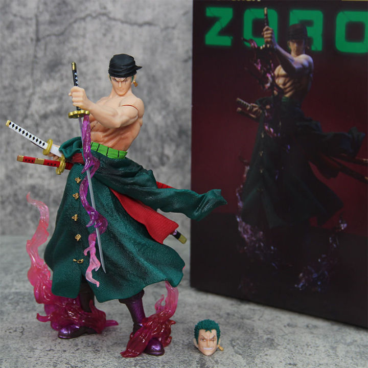 one piece GK Roronoa Zoro dual-heads 24cm anime model onepiece zoro ...