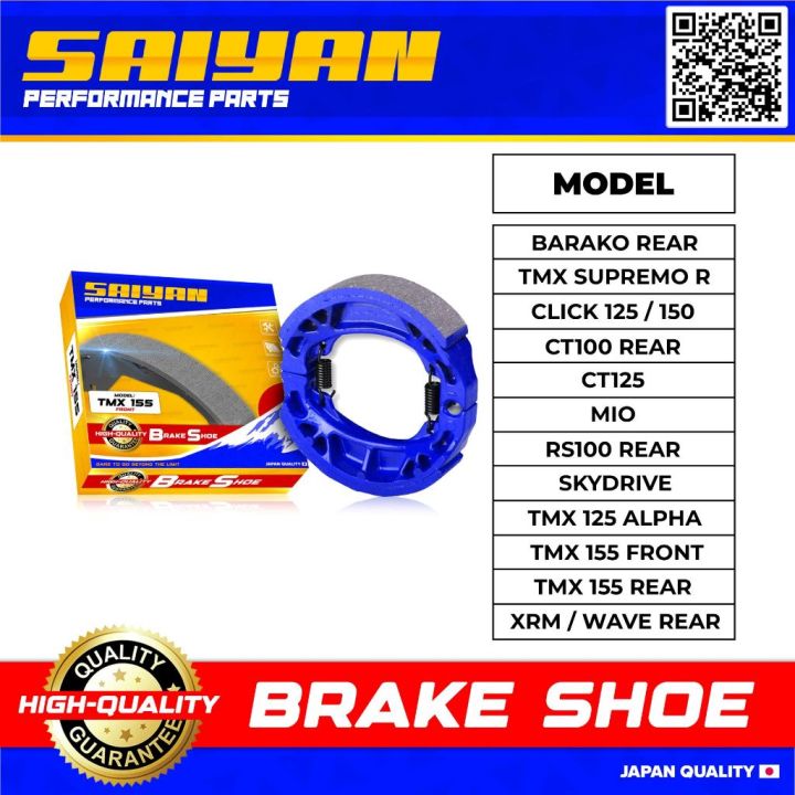 Saiyan FRONT BRAKE SHOE for Barako Beat Barako FI CG125 Click125 Fi ...