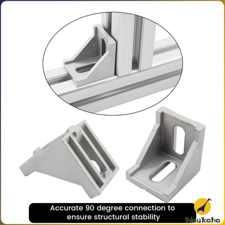 Naukaha【Ready in Stock】 Corner Bracket 20X20 30X30 40X40 2-Hole Corner ...