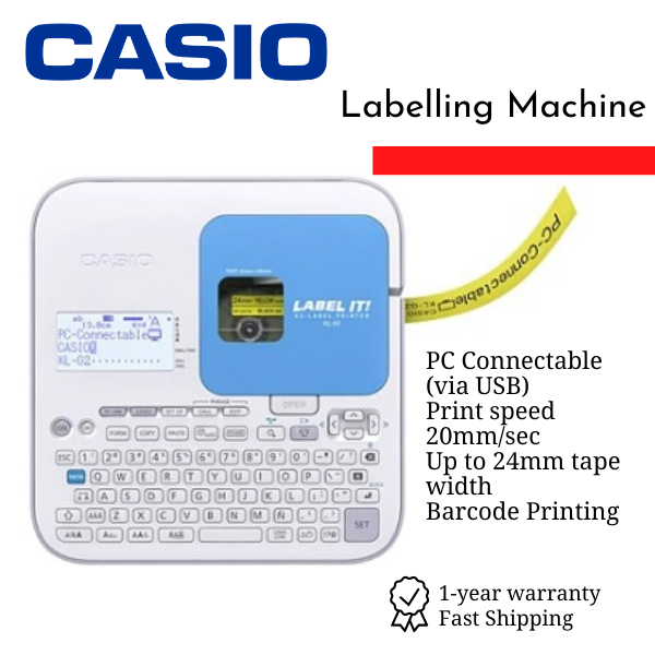 Casio Labelling Printer KL-G2 Connects to PC Barcode Printing | Lazada ...